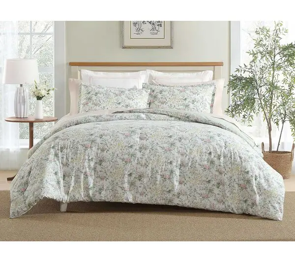 Laura Ashley Bramble Floral Pink Twin Comforter Set