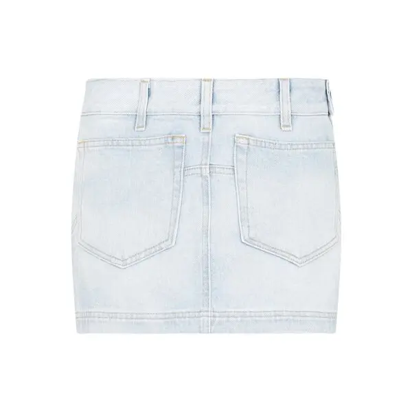 Attico Mini Denim Skirt - Blue