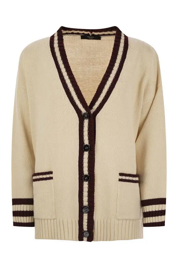 Max Mara Vicolo Cardigan With Contrasting Edges