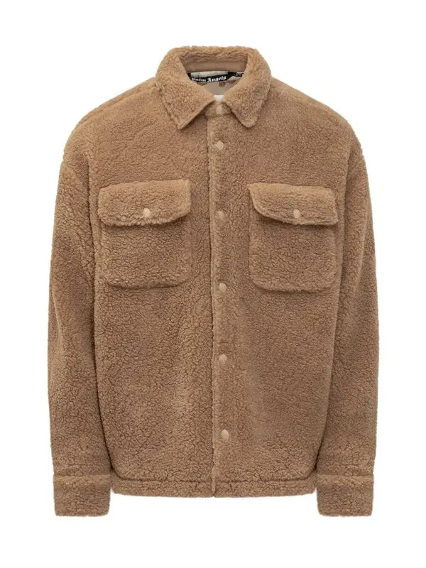 Palm Angels Teddy Jacket With Logo