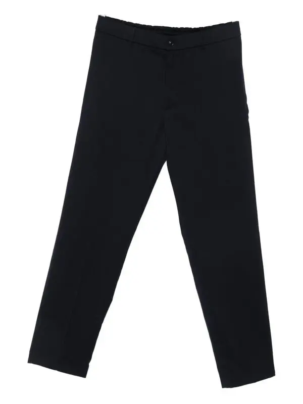 Moncler Wool-blend Straight-leg Trousers - Blue
