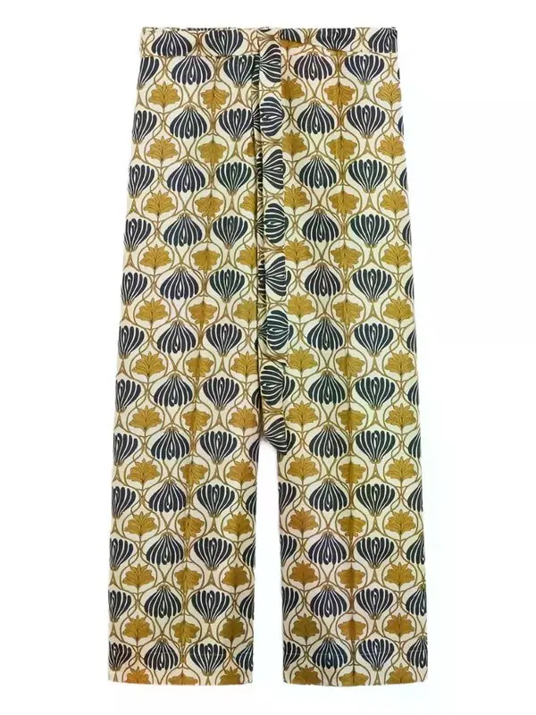 Max Mara Timec Silk Trousers - Yellow