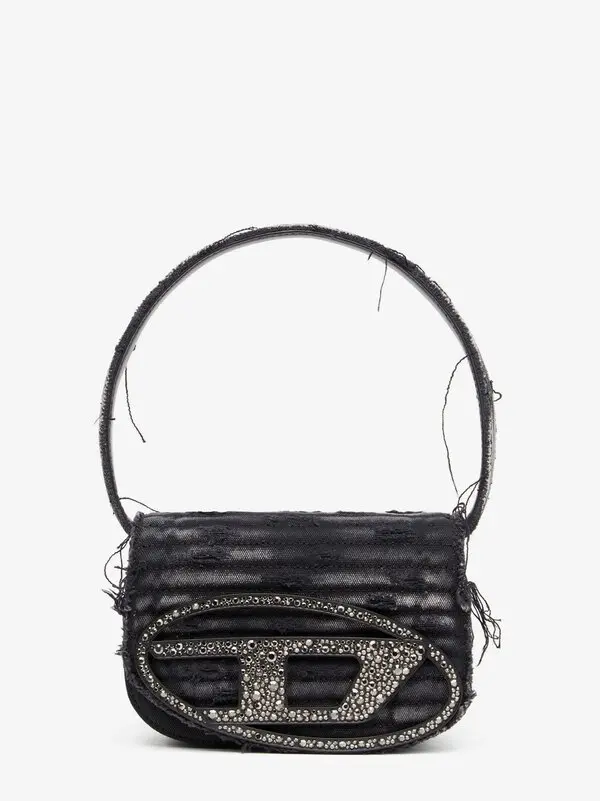Diesel 1dr Denim Shoulder Bag - Black