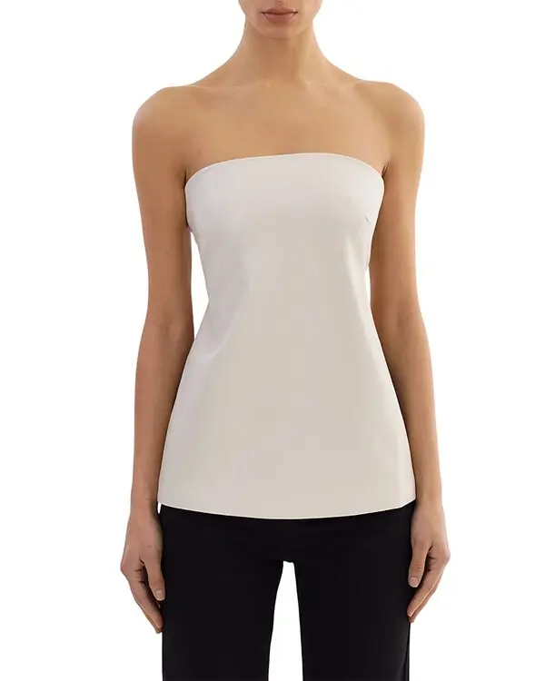 LAMARQUE Katya Faux Leather Top - Whisper White