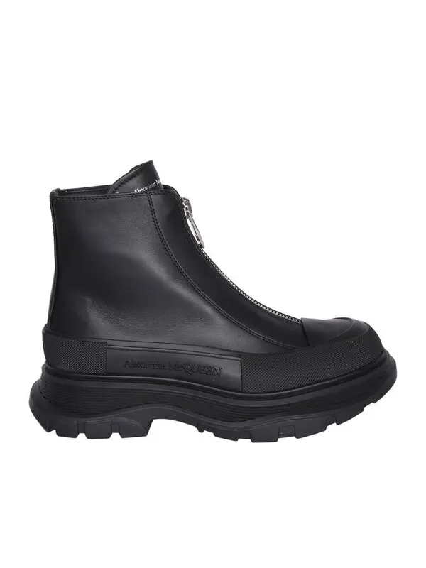 Alexander McQueen Tread Slick Leather Boots