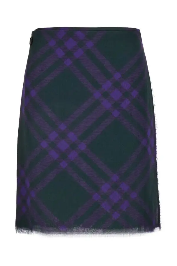 Burberry Embroidered Silk Skirt