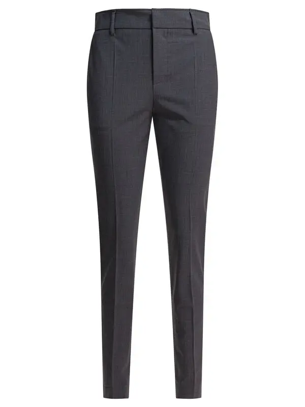 Alexander McQueen Tapered Wool Trousers - Grey