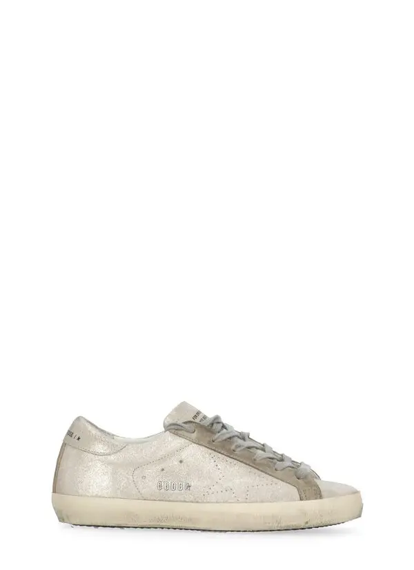 Golden Goose Super-star Glitter Sneakers - Beige