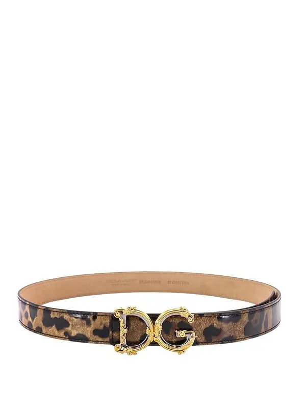 Dolce & Gabbana Printed Leather Belt