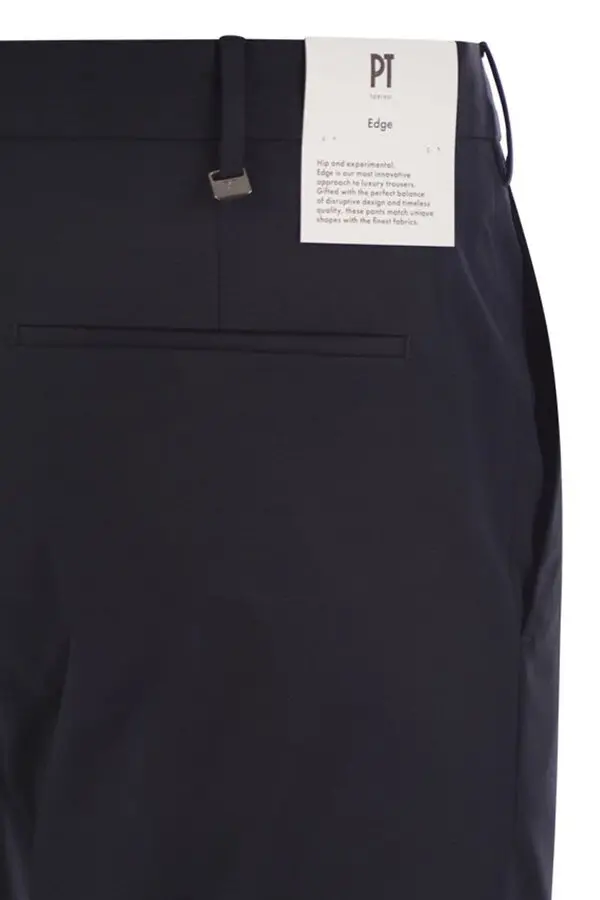 PT TORINO Dieci Stretch Cotton Trousers - Blue