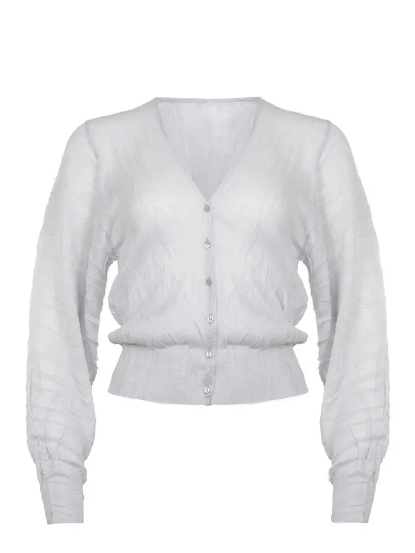 SOLOTRE Viscose Blend Sweater - Silver