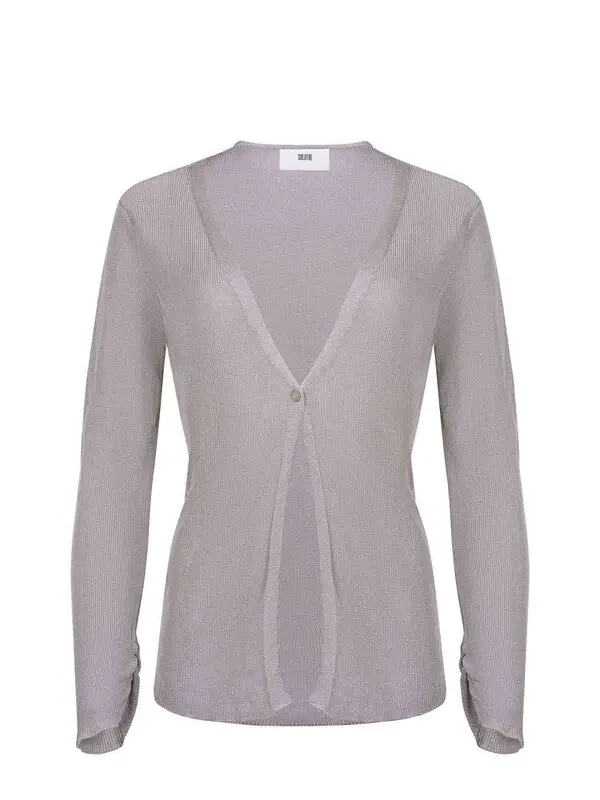 SOLOTRE Viscose Sweater - Light Grey