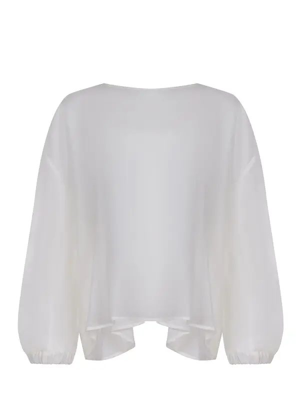 SOLOTRE Silk Blend Blouse