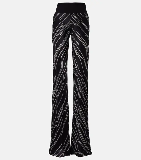 Rick Owens Bias Cady Crêpe Wide-leg Pants