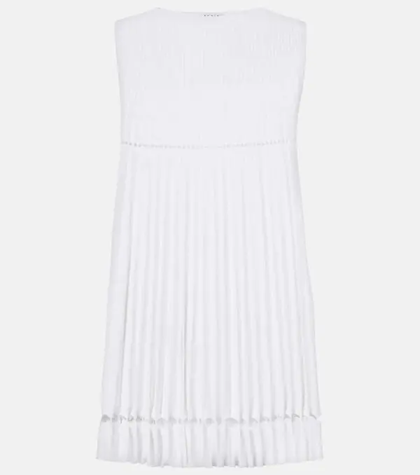 Alaïa Plissé Pointelle Minidress