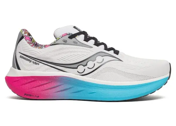 Saucony Ride 18 Keith Haring Love Sneakers - White/aqua/pink