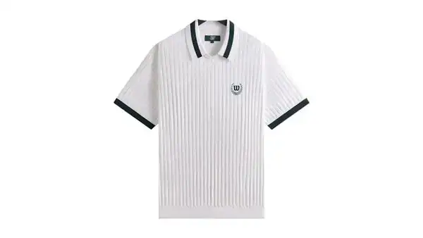 Kith X Wilson Vneck Polo Shirt - White | Editorialist