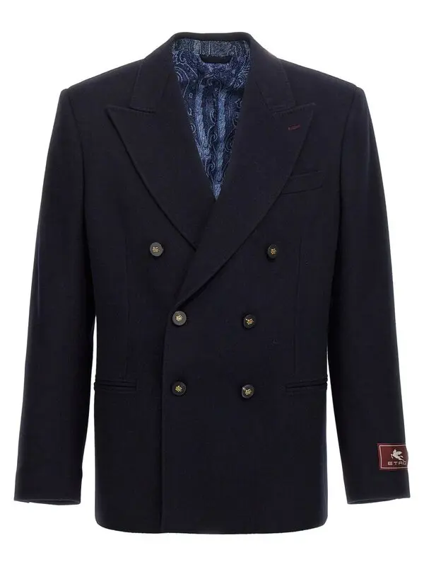 Etro Decorative Basting Cashmere Blazer