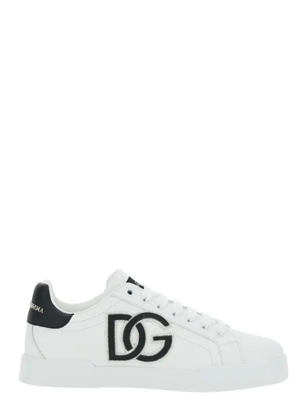 Dolce & Gabbana Portofino Light Leather Sneakers - White