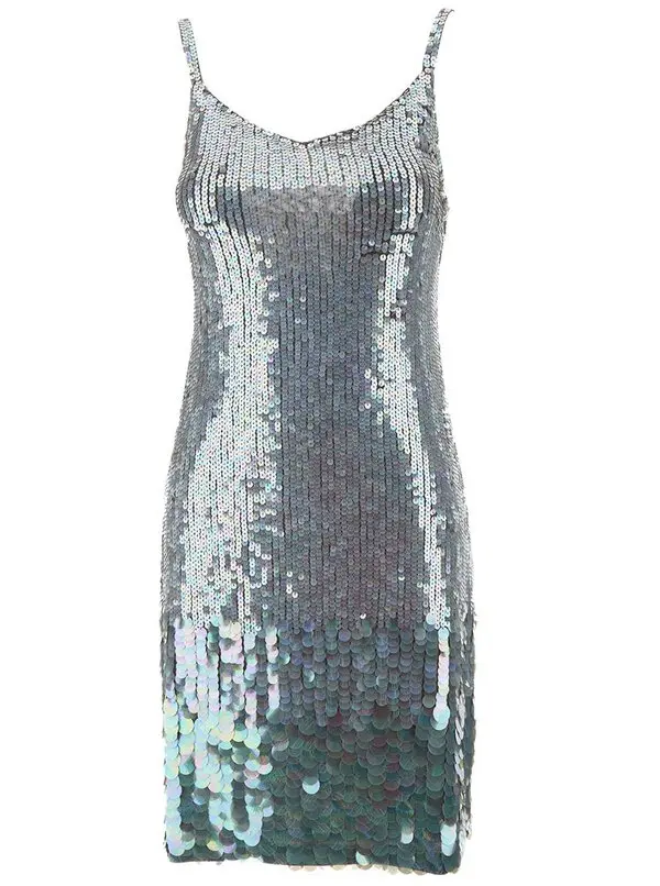 P.a.r.o.s.h Sequined Mini Dress - Grey