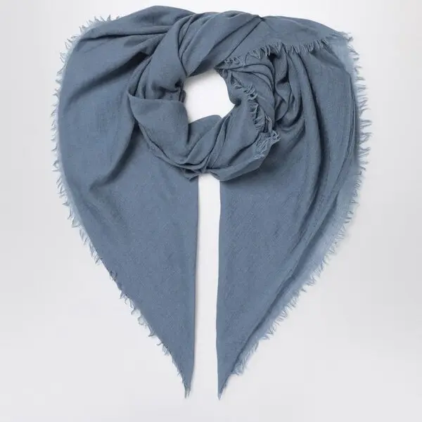 Destin Oxford Wool-silk Blend Scarf - Blue