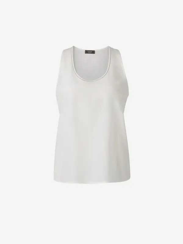 Peserico Plain Sleeveless Silk Top