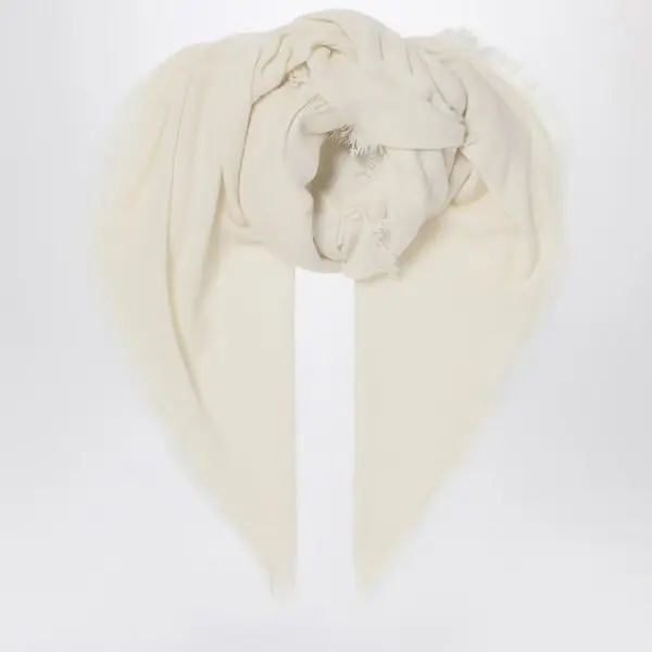 Destin White Milk Scarf - Green