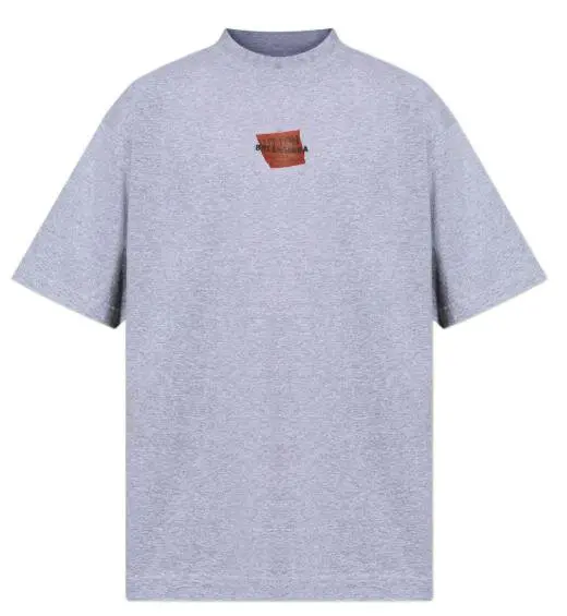Balenciaga Short Sleeve Cotton Sweater - Multicolor