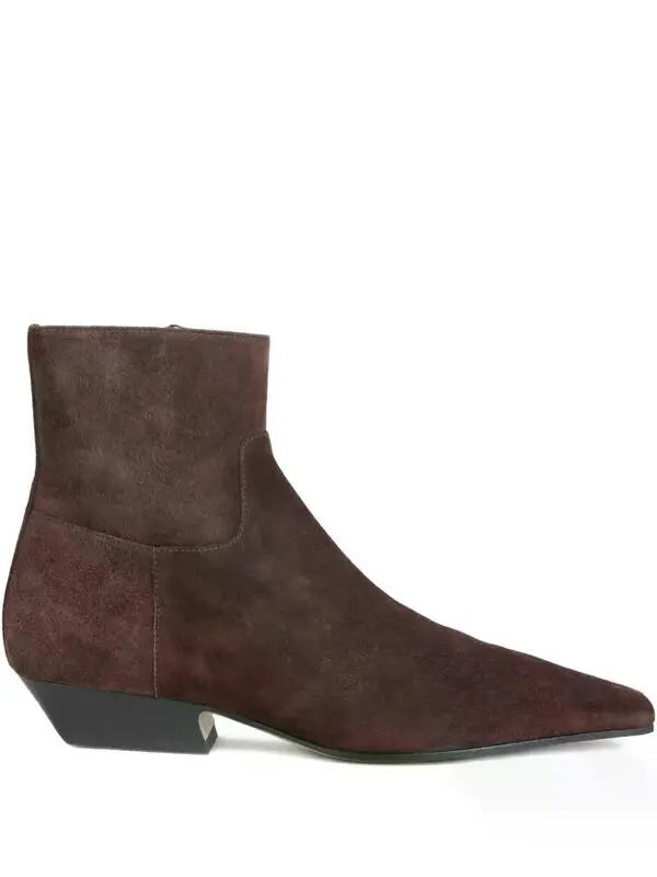 Khaite Marfa Suede Square-toe Boots