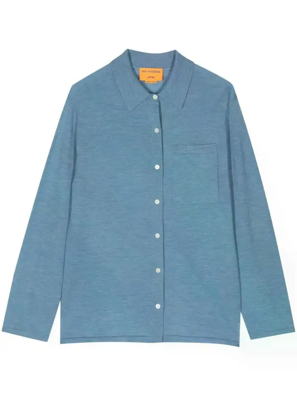 Guest In Residence Showtime Cashmere Buttoned Shirt - Blue