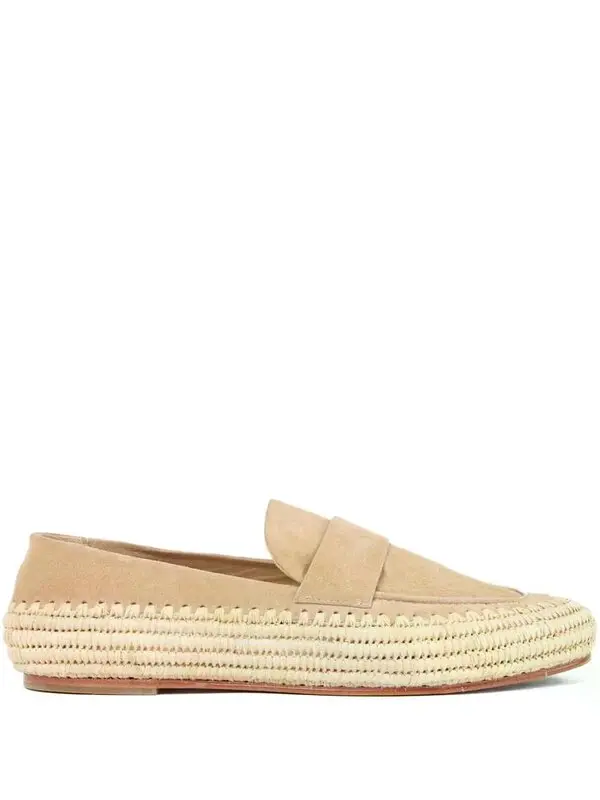 Paloma Berceló Billie Suede Loafers - Neutrals