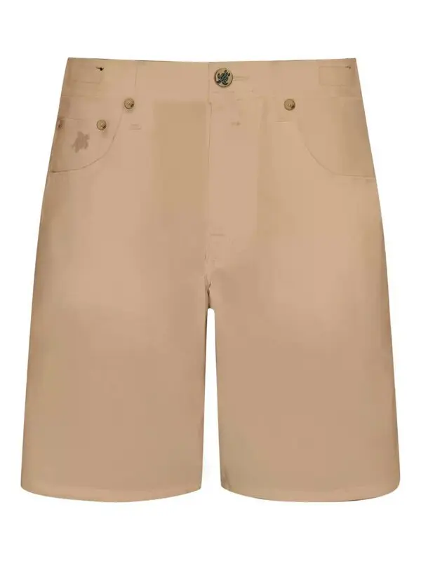 Vilebrequin Embroidered-turtle Bermuda Shorts - Neutrals