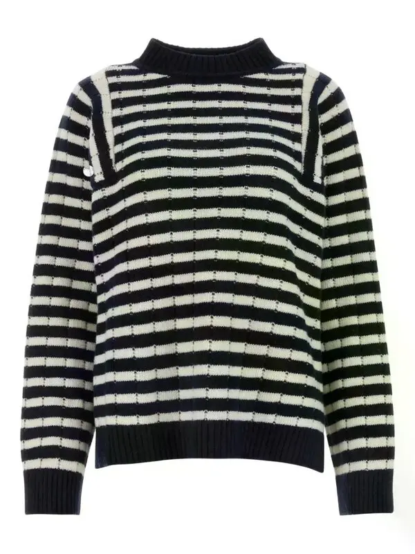 Max Mara Striped Bird Sweater