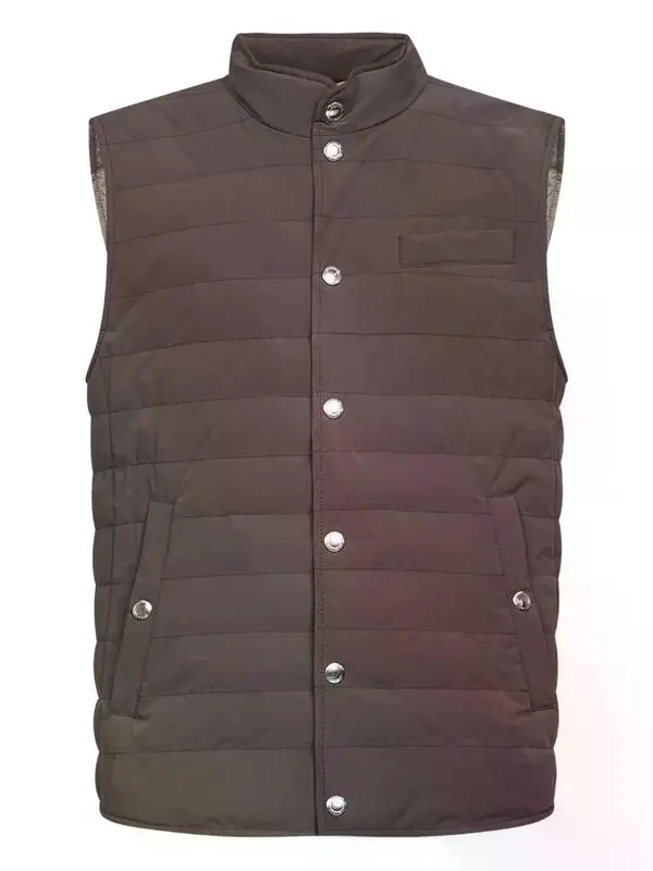 Brunello Cucinelli Quilted Snap-button Gilet - Brown
