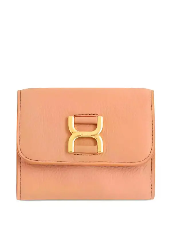 Chloé Marcie Tri-fold Leather Wallet - Orange