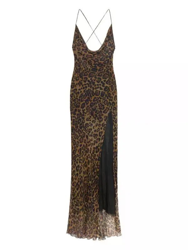 Blumarine Leopard-print Silk Gown