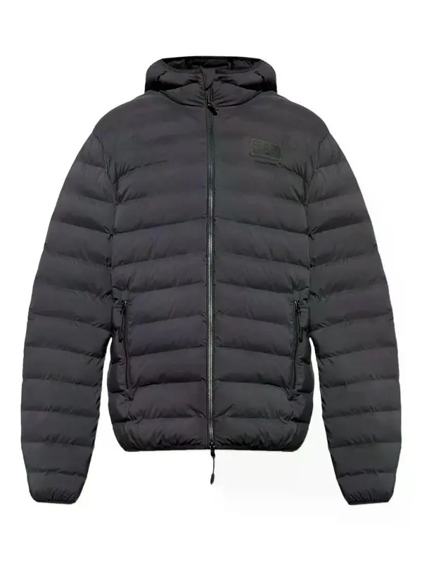 Emporio Armani Logo-patch Padded Jacket - Black