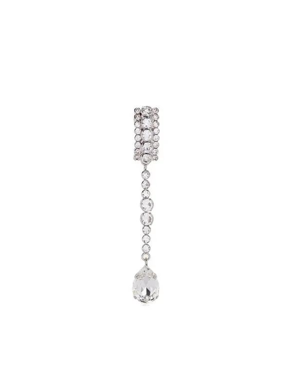Alessandra Rich Crystal-embellished Single Drop Earring