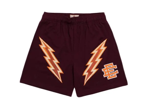 ERIC EMANUEL Ee Basic Lightning Bolt Short - Maroon/orange/bone