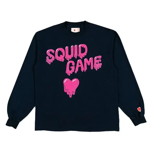 EMOTIONALLY UNAVAILABLE X Squid Games Logo Long Sleeve T-shirt