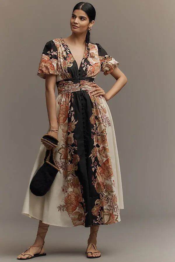 Anthropologie Heynasreen Katerina Button-front Dress
