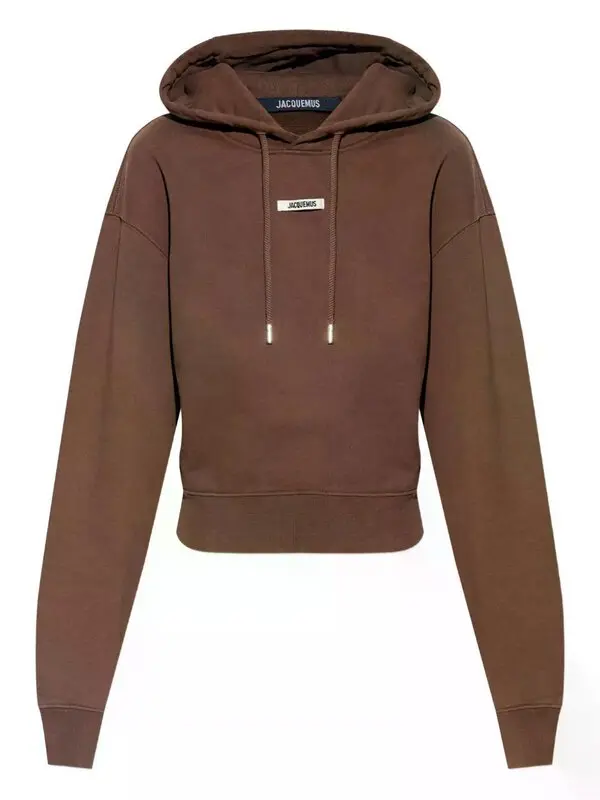 Jacquemus Logo-patch Hoodie - Brown