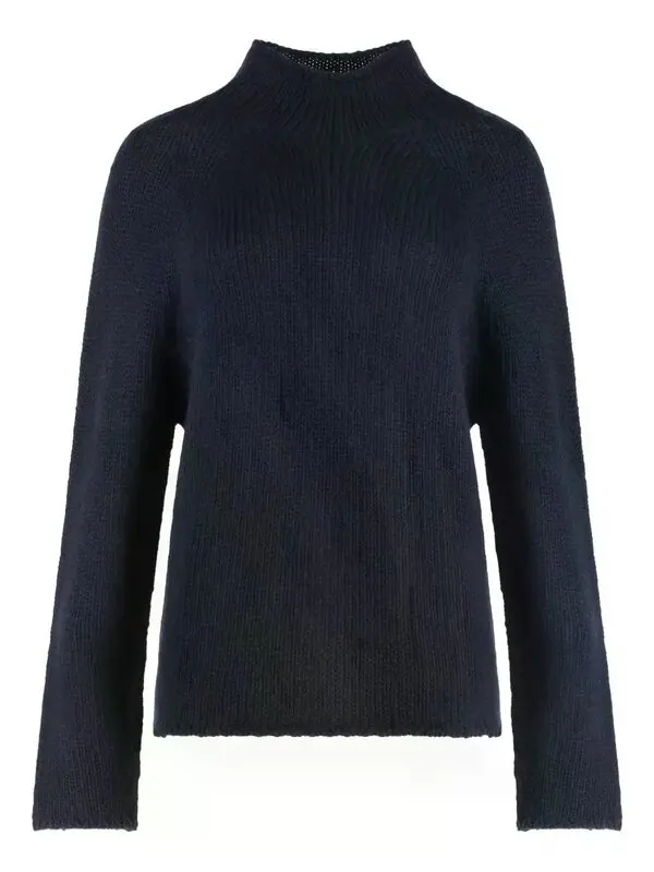 THE (ALPHABET) Turtleneck Cashmere Sweater - Blue