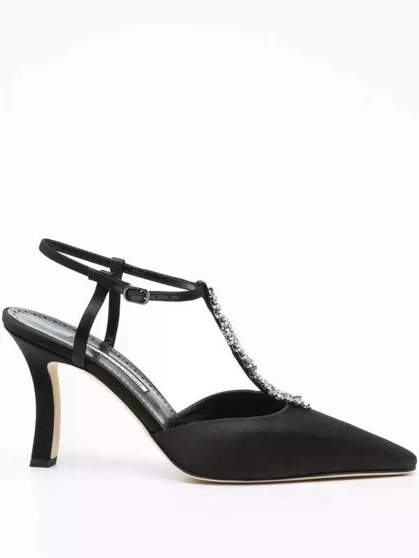 Manolo Blahnik 90mm Sufik Heeled Sandals - Black