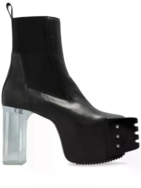 Rick Owens 120mm Grilled Platform Leather Boots