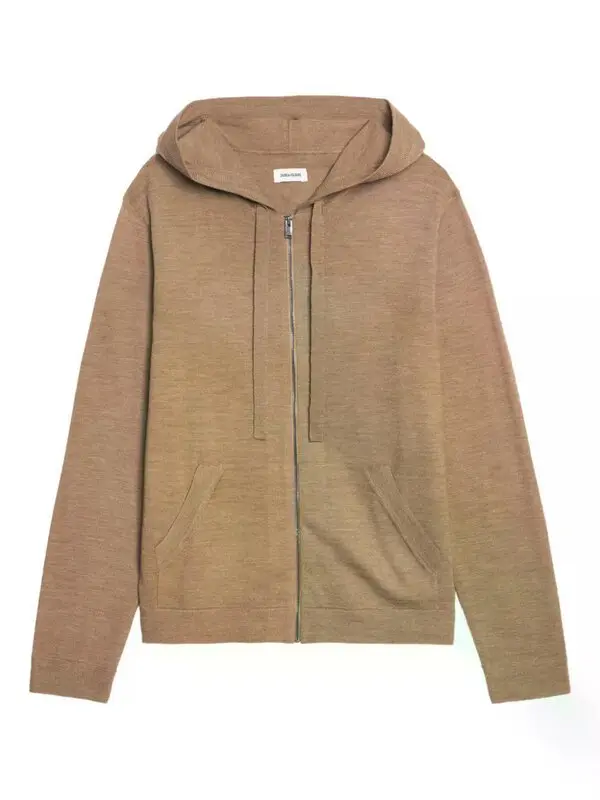 Zadig&Voltaire Clash Hooded Zip-up Sweater - Brown