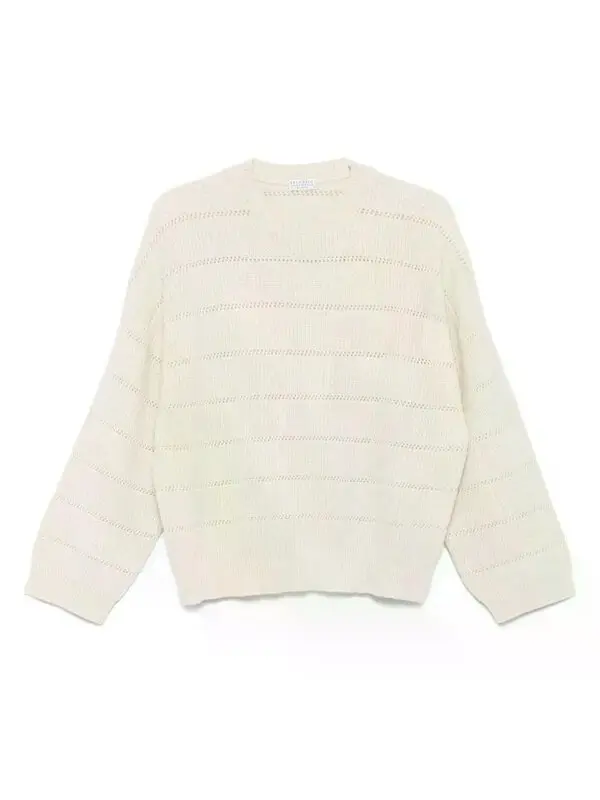 Brunello Cucinelli Open-knit Sweater - Neutrals