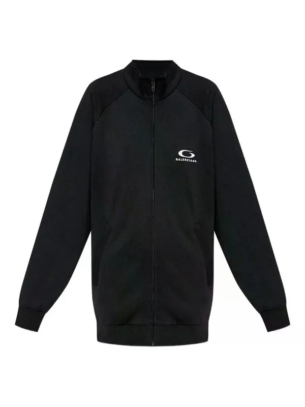 Balenciaga Logo-print Cut-out Sweatshirt