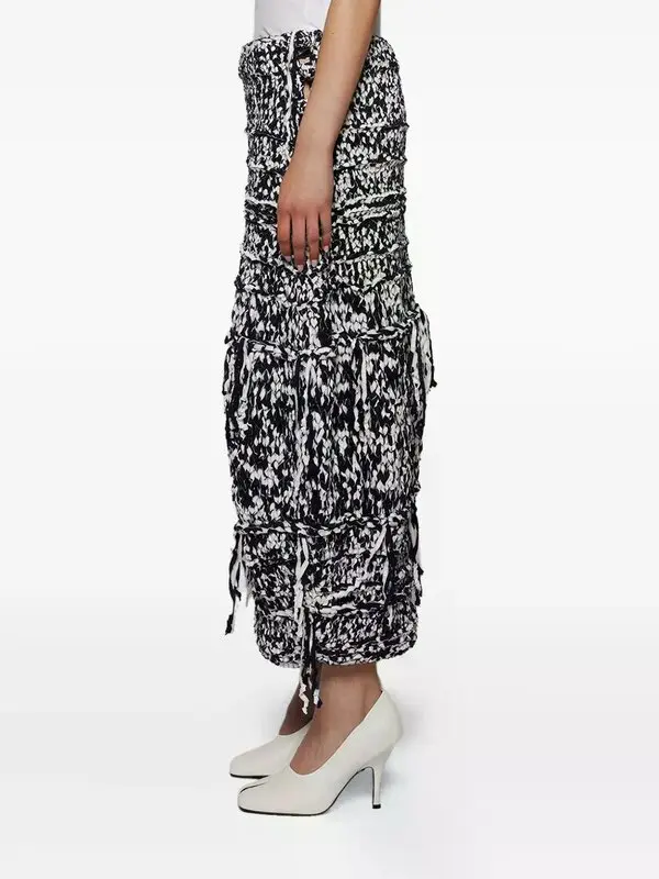 Khaite Inna Tiered Skirt - Blue
