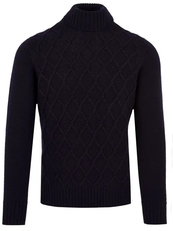 DRUMOHR Turtleneck Sweater - 785 Blu Notte
